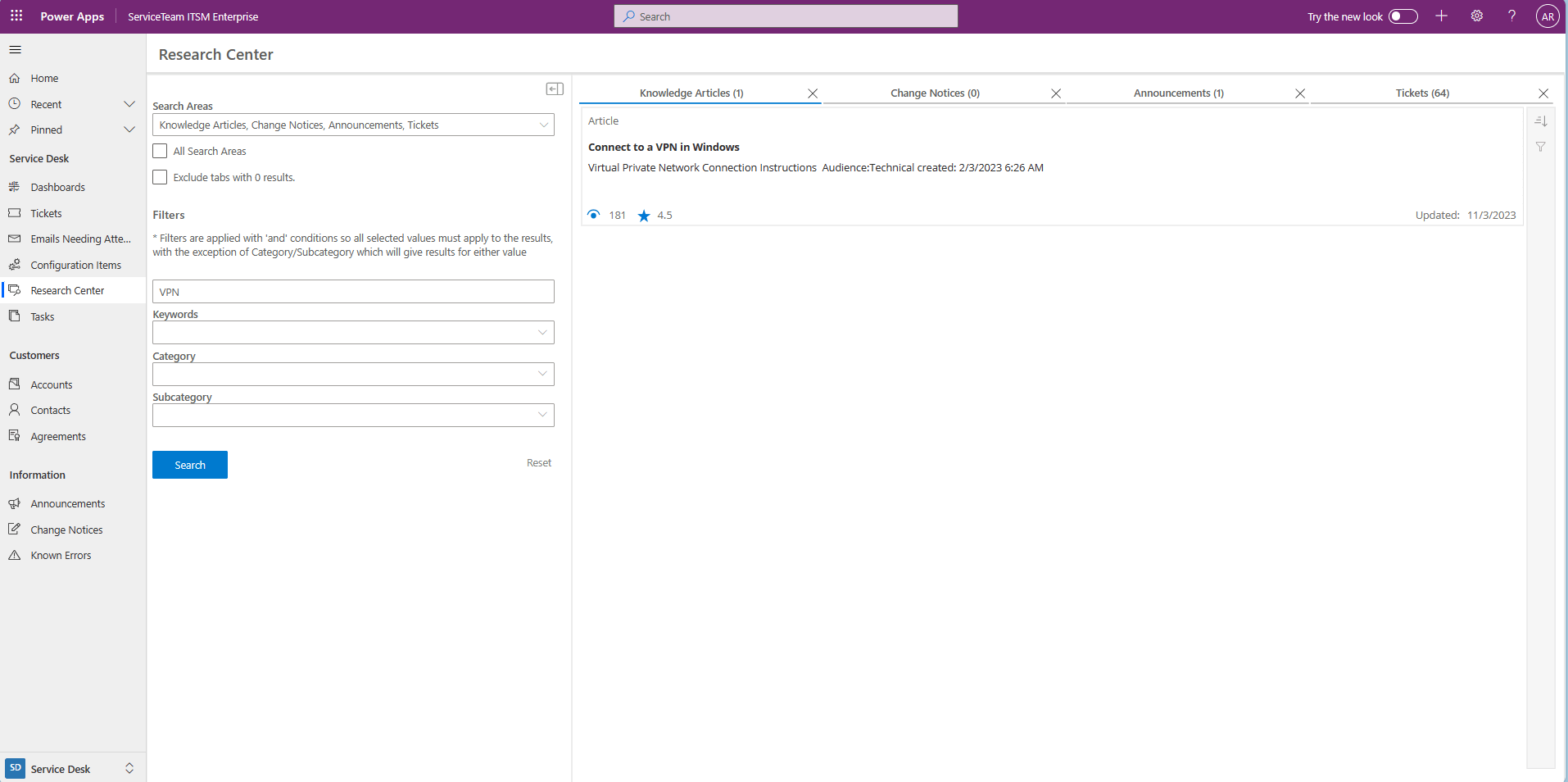 ServiceTeam ITSM – Provance